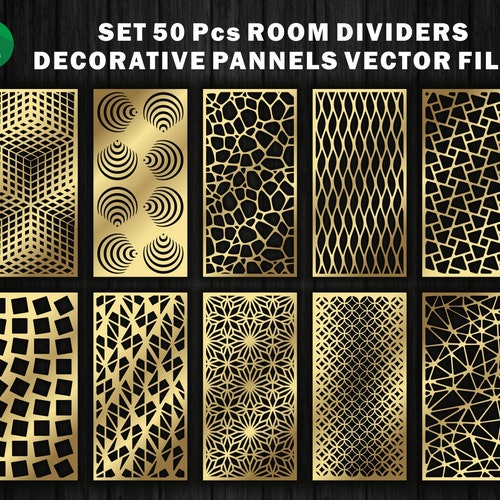 Set 3 50 Natural / Geometric Patterns Vector File Dxf - Etsy