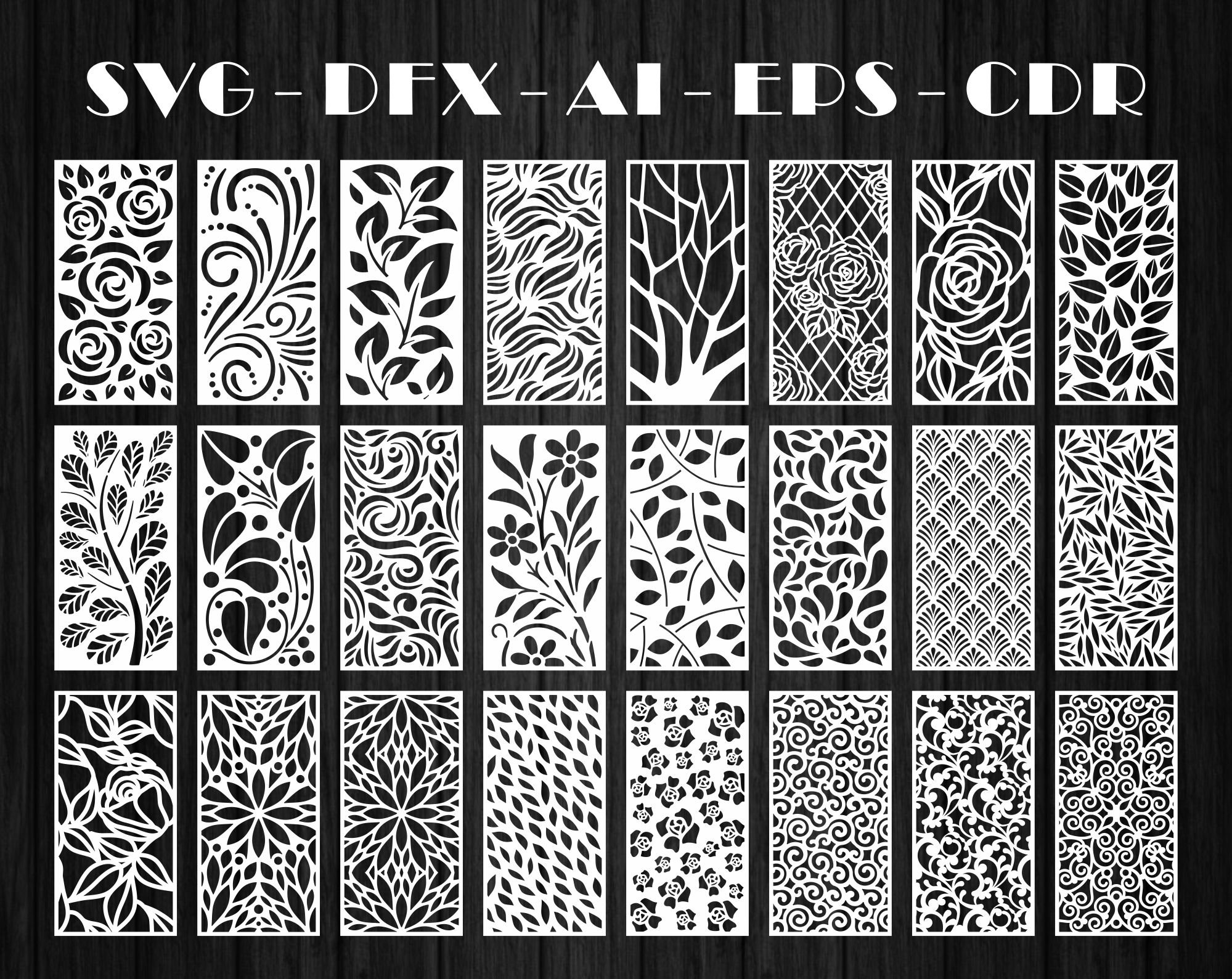 24 natural patterns set of digital files for CNC machine | Etsy