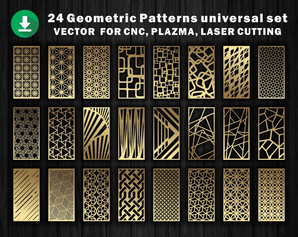 24 Geometric Patterns Universal Set for Partitions Panel | Etsy