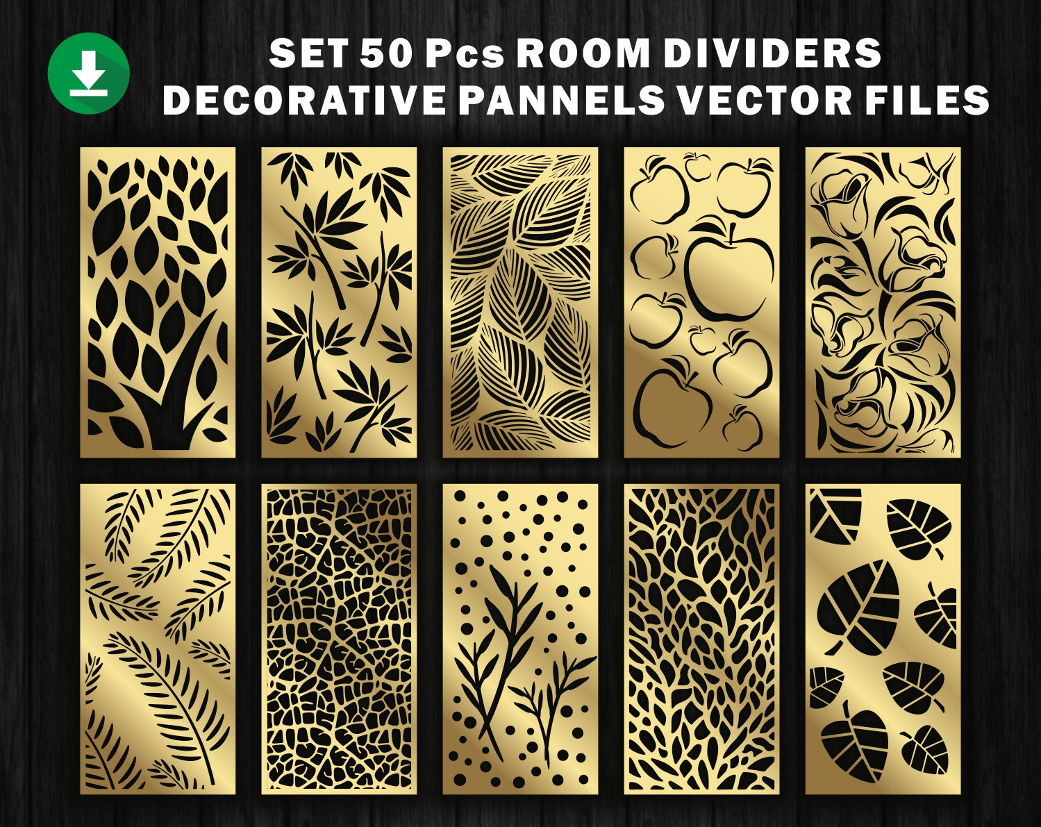 Set 3 50 Natural / Geometric Patterns Vector File Dxf - Etsy