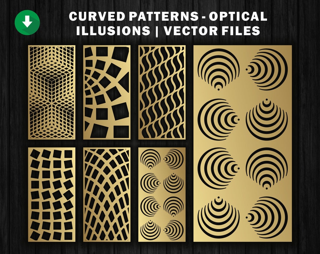 Optical Illusions Patterns | VECTOR FILES | CNC | Laser Cutting File ...
