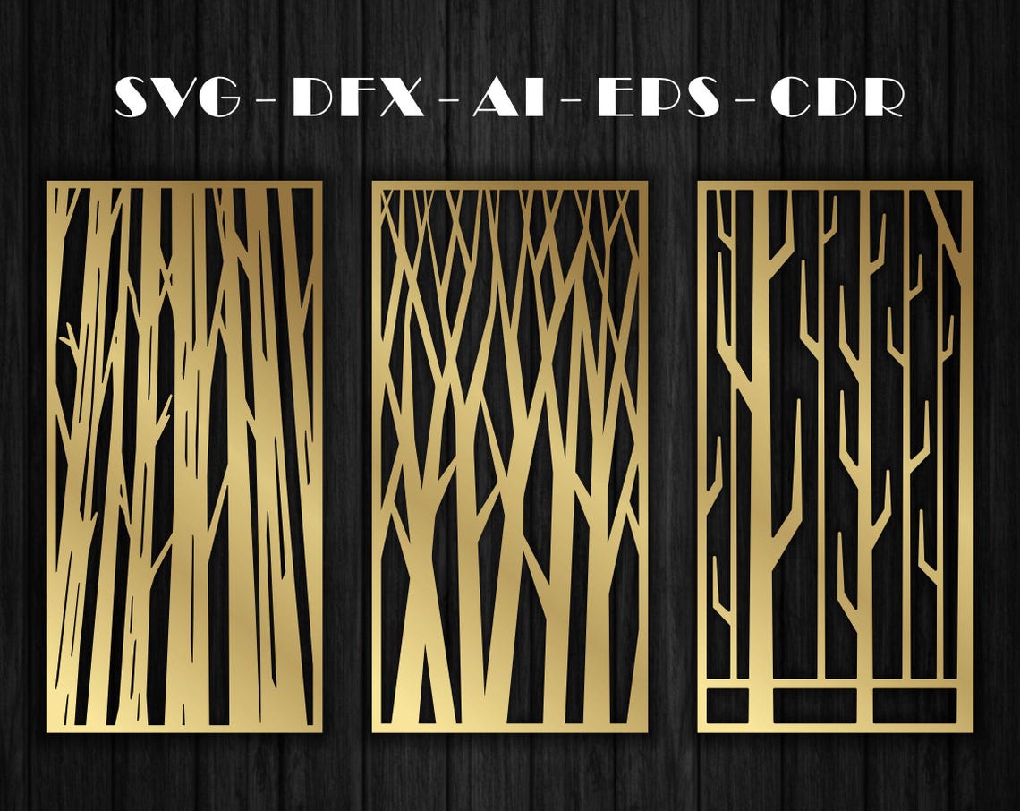 Tree Branch Panel Design: CNC Laser Cut File (dxf, Svg, Jpg) - Etsy
