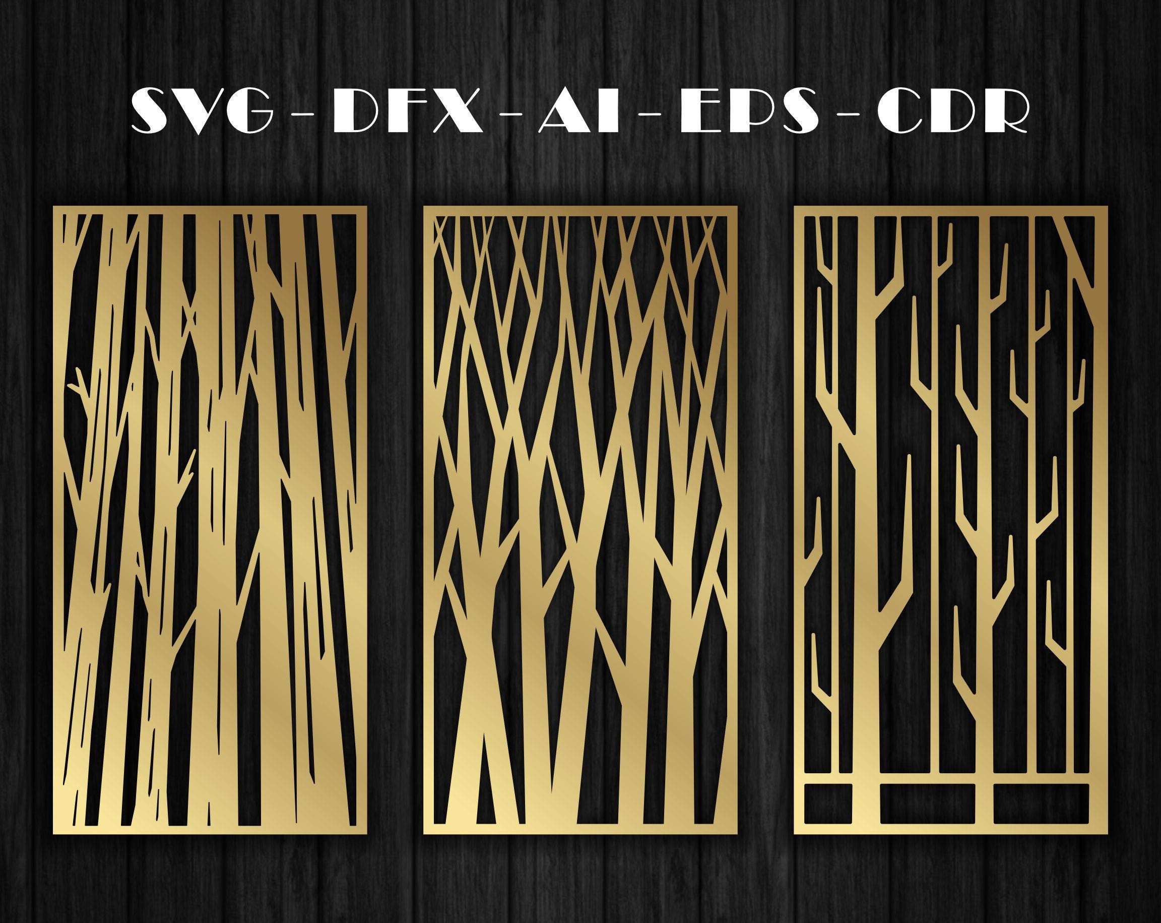 Tree Branch Panel Design: CNC Laser Cut File (dxf, Svg, Jpg) - Etsy