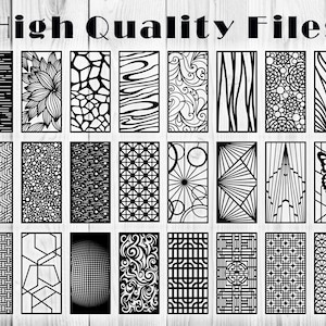 24 Decorative Panel Templates: Laser Cut Screen Designs, Modern Panel ...