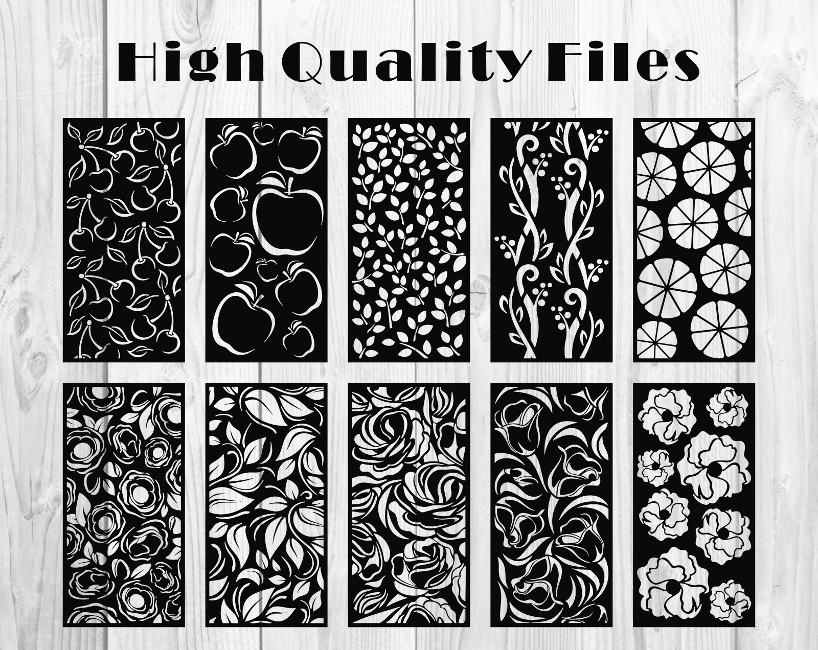 Floral Patterns for Decorative Partitions Panel Screen CNC Laser ...