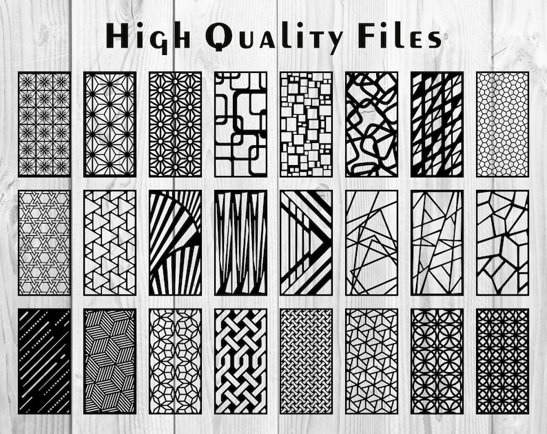 24 Geometric Patterns Universal Set for Partitions Panel | Etsy