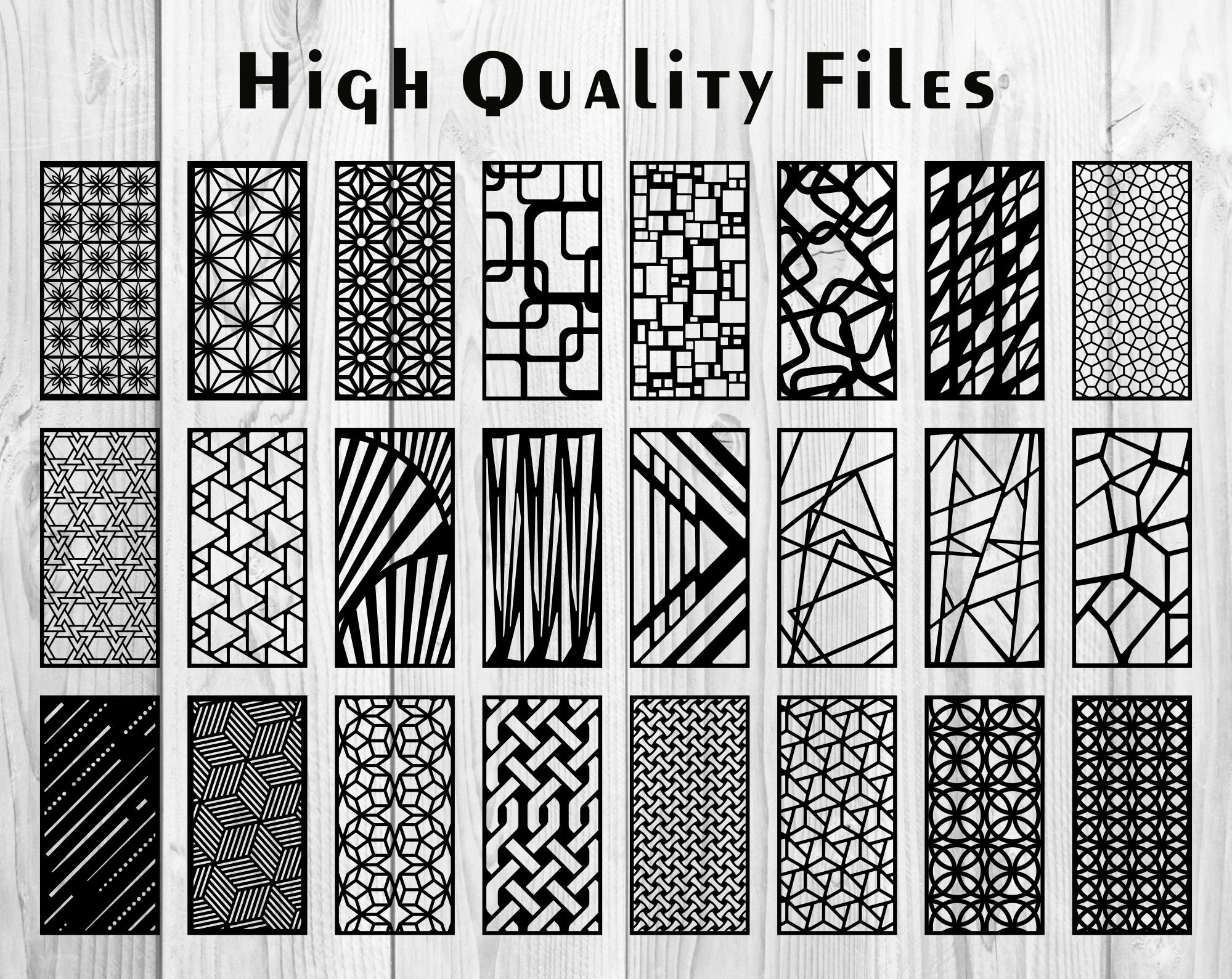 24 Geometric Patterns Universal Set for Partitions Panel | Etsy