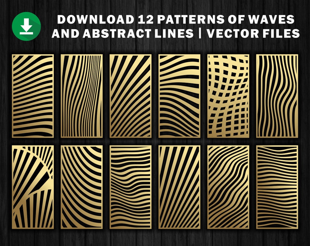 Waves & Abstracts Panel Templates: CNC Laser Cut Files (digital ...