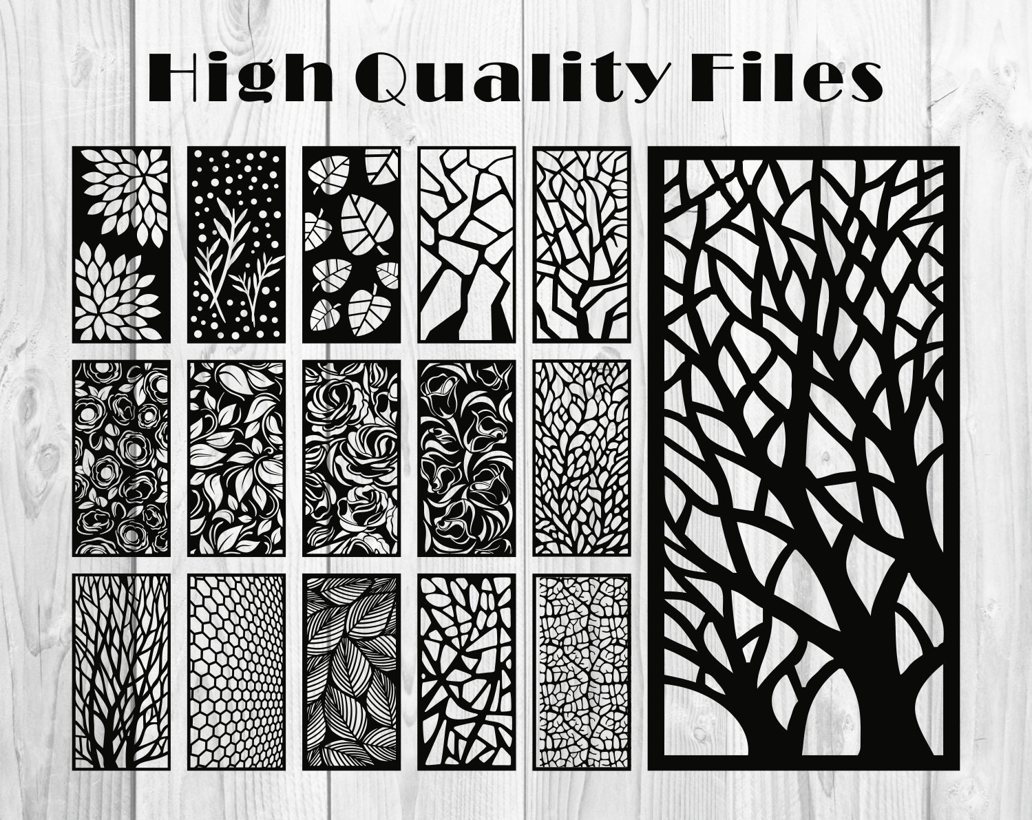 Set 3 50 Natural / Geometric Patterns Vector File Dxf - Etsy