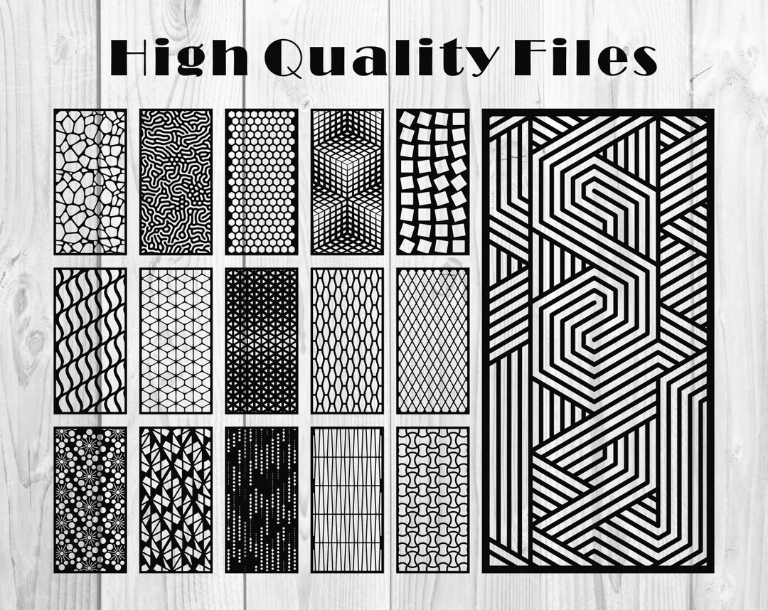 50 Geometric Patterns | Vector File | Privacy Screen File - Dxf, Svg ...