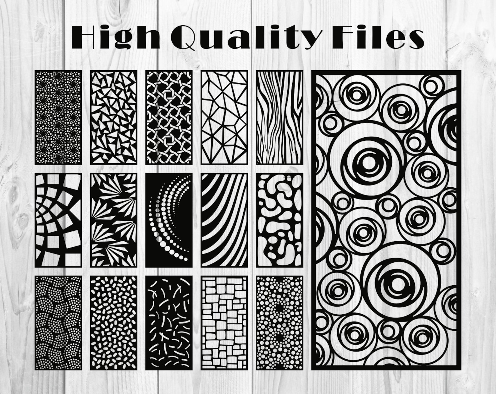 Zestaw 2 50 pcs Geometryczne wzory Plik wektorowy Dxf - Etsy Polska