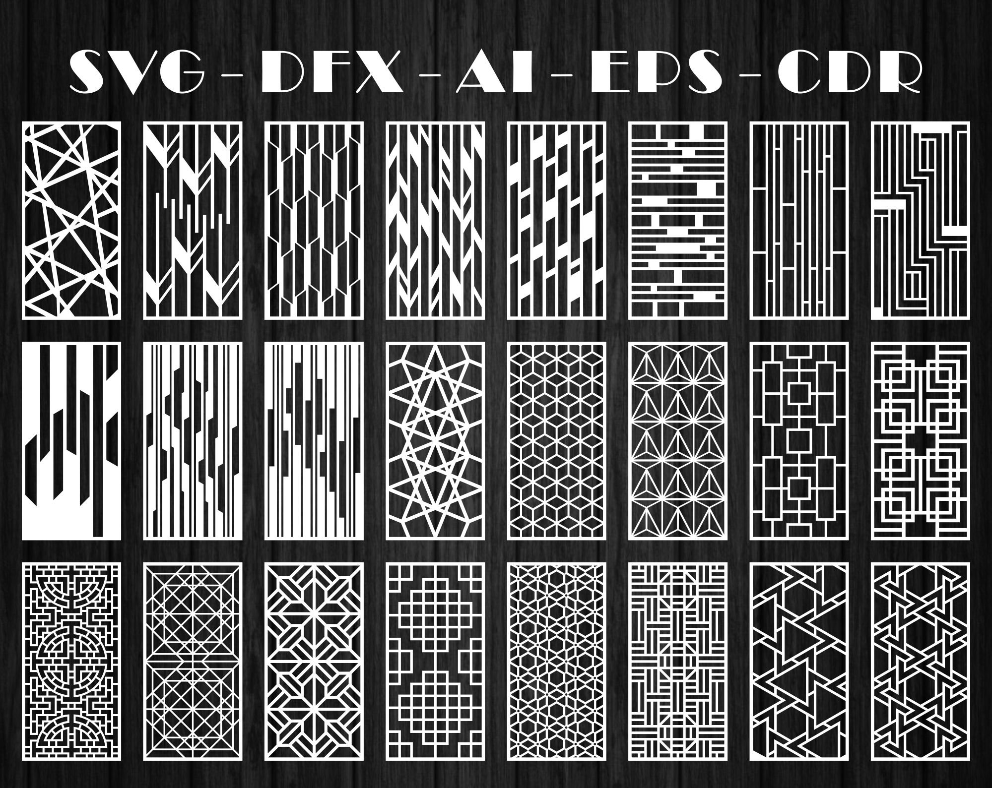 24 Templates for Decorative Partitions Panel Screen CNC - Etsy Canada