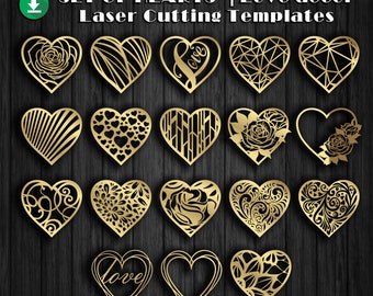 Set of Hearts for Valentine's Day Love Decorlove | Etsy