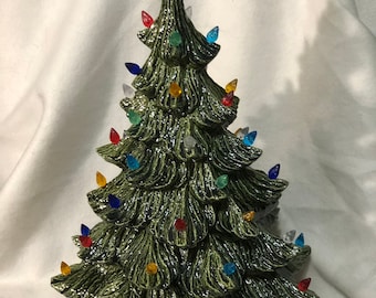 Cramer Molds Green Glazed Christmas Tree With Snow Multicolor | Etsy