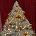 Glazed Ceramic Holly Christmas Tree With Metallic Gold Bulbs and ...