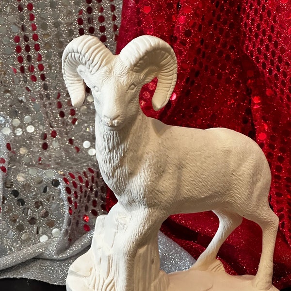 Ceramic Ram Figurine - Etsy