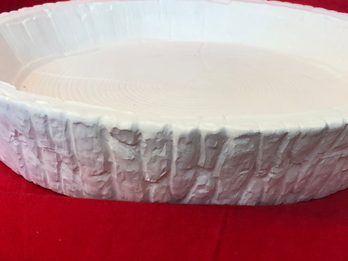 Ceramic Tree Stump Bowl in Bisque Ready to Paint by - Etsy