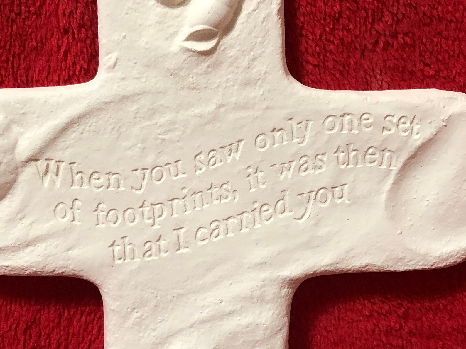 Footprints Cross in Ceramic Bisque Ready to Paint - Etsy