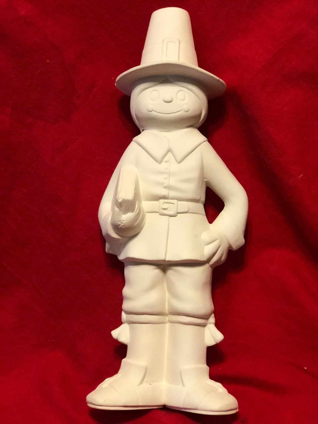 Slim Pilgrim in Ceramic Bisque Ready to Paint by Jmdceramicsart - Etsy