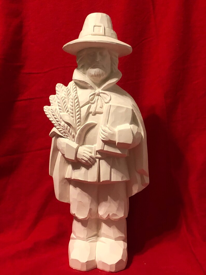 Clay Magic's Hammered Male Pilgrim in Ceramic Bisque Ready to Paint - Etsy