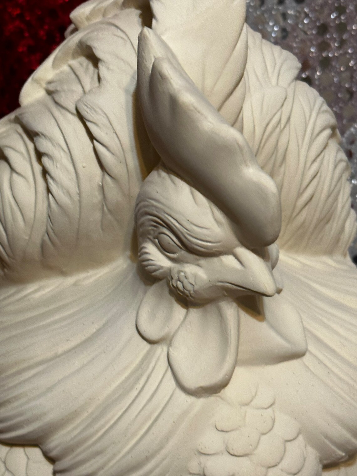 Rare Atlantic Molds Rooster Cookie Jar in Ceramic Bisque Ready to Paint ...