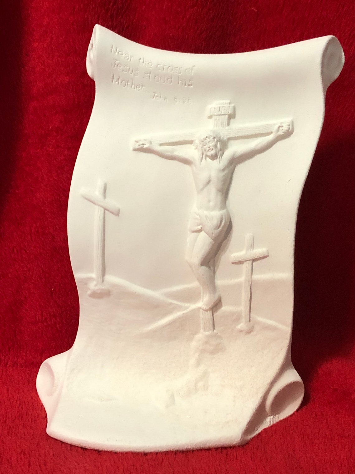 Handmade Ceramic Bisque Religious Scroll Sculpture - DIY Craft Kit - Etsy