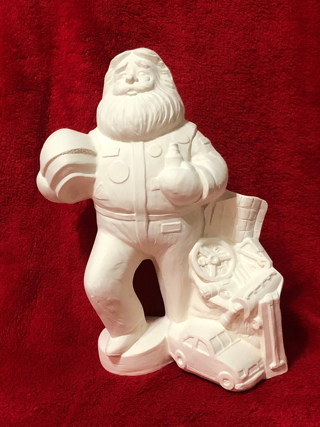 Racing Santa Ceramic Bisque Ready to Paint - Etsy