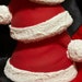 Painted Ceramic Santa Hat Stack With Glitter Fir by - Etsy