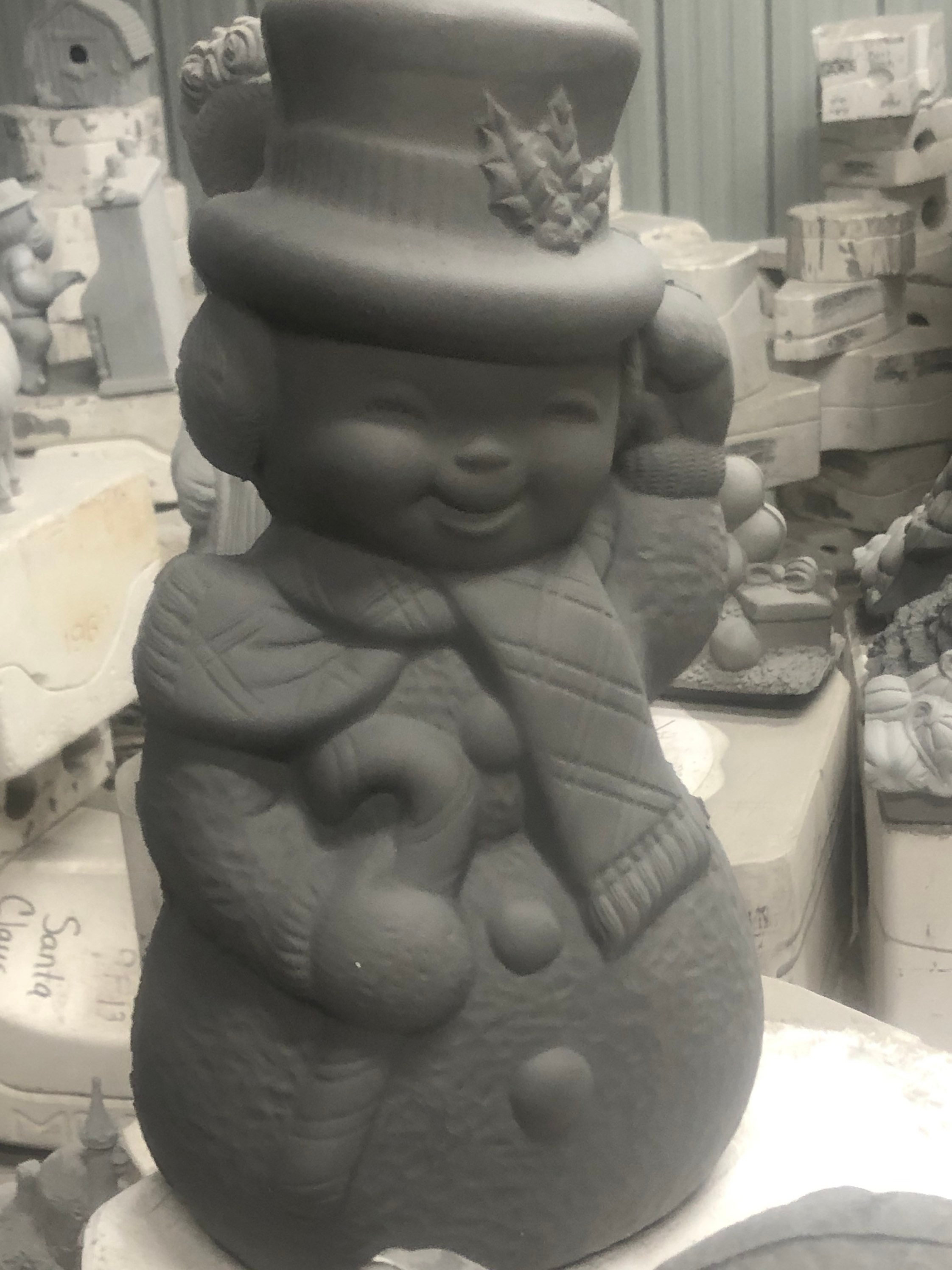 Rare Cramer Molds Snowman in Ceramic Bisque Ready to Paint by | Etsy