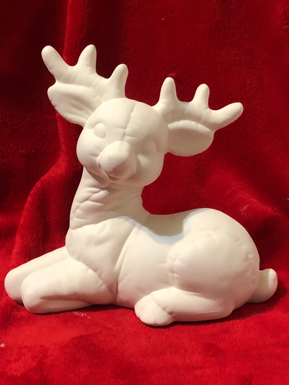 Ceramic Quilted Deer in Bisque Ready to Paint - Etsy