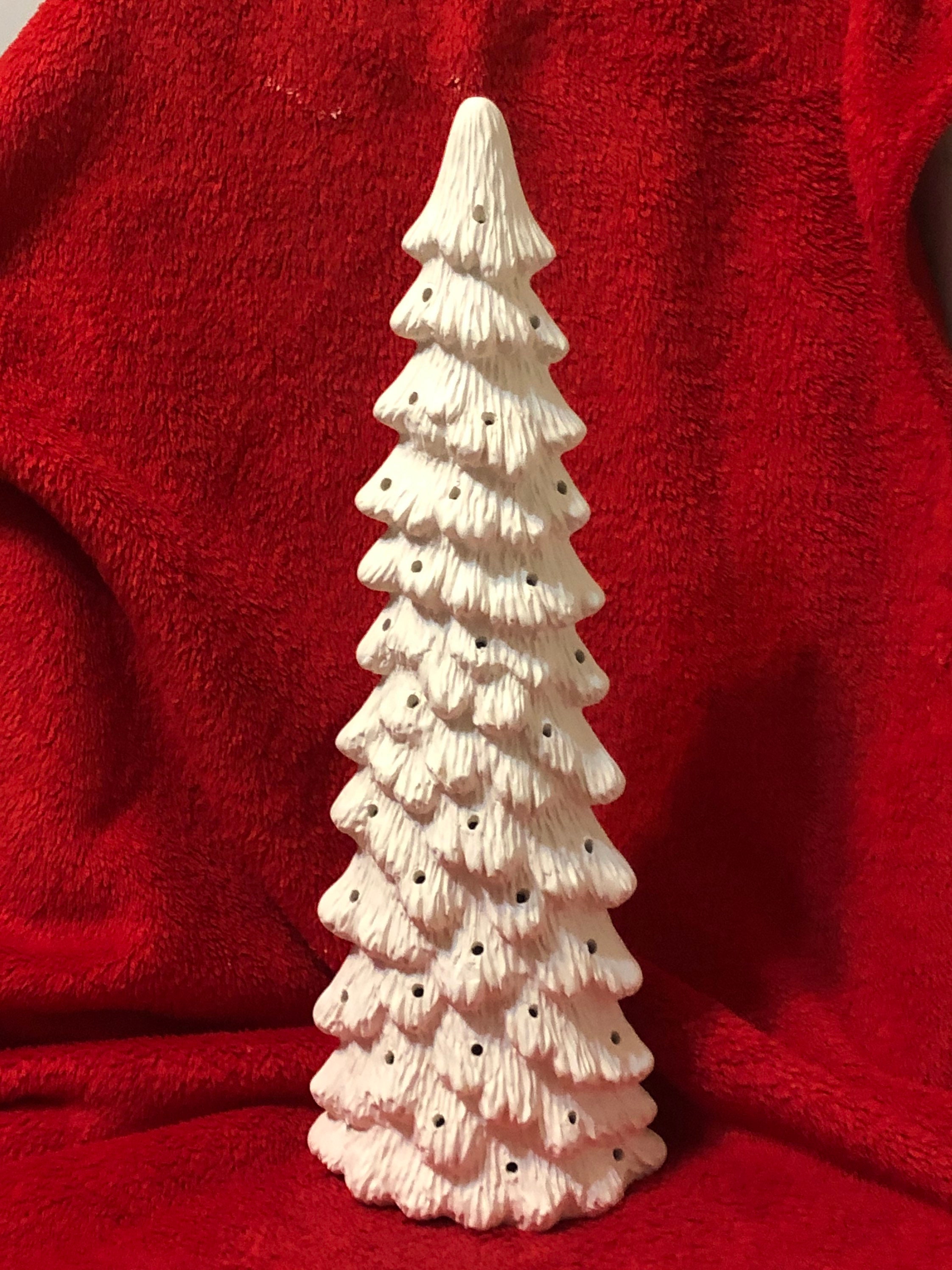 Slim Christmas Tree Ceramic Bisque ready to paint by jmdceramicsart