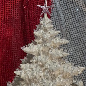 Handmade Pearl White Ceramic Christmas Tree With Star Topper - Etsy