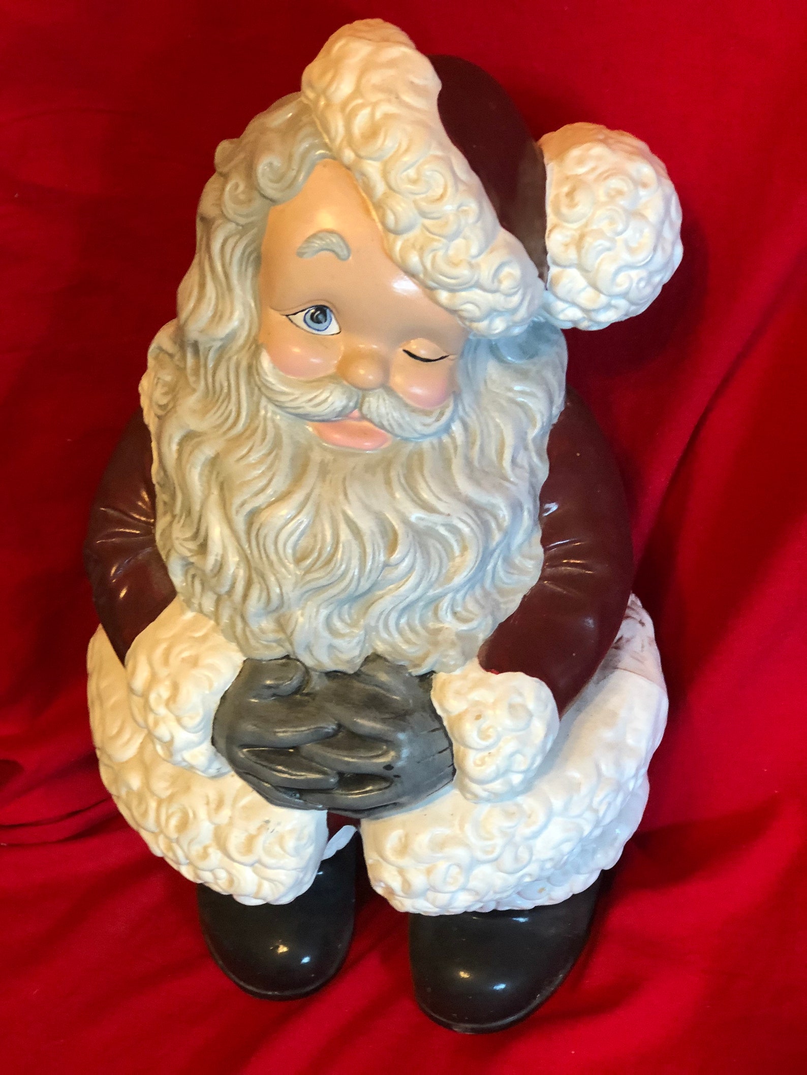 Rare Large Dry Brushed Ceramic Santa Claus by Jmdceramicsart - Etsy