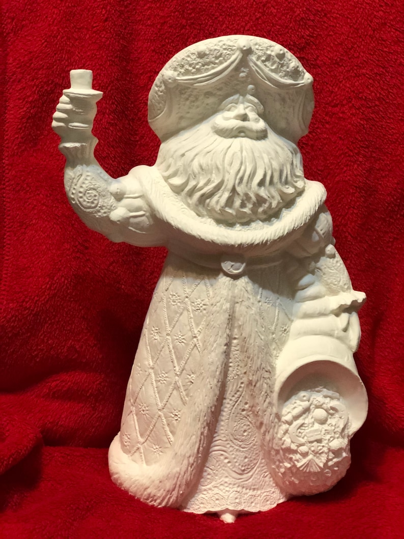 Rare Gare Ceramic Cornucopia Santa in Bisque Ready to Paint - Etsy UK