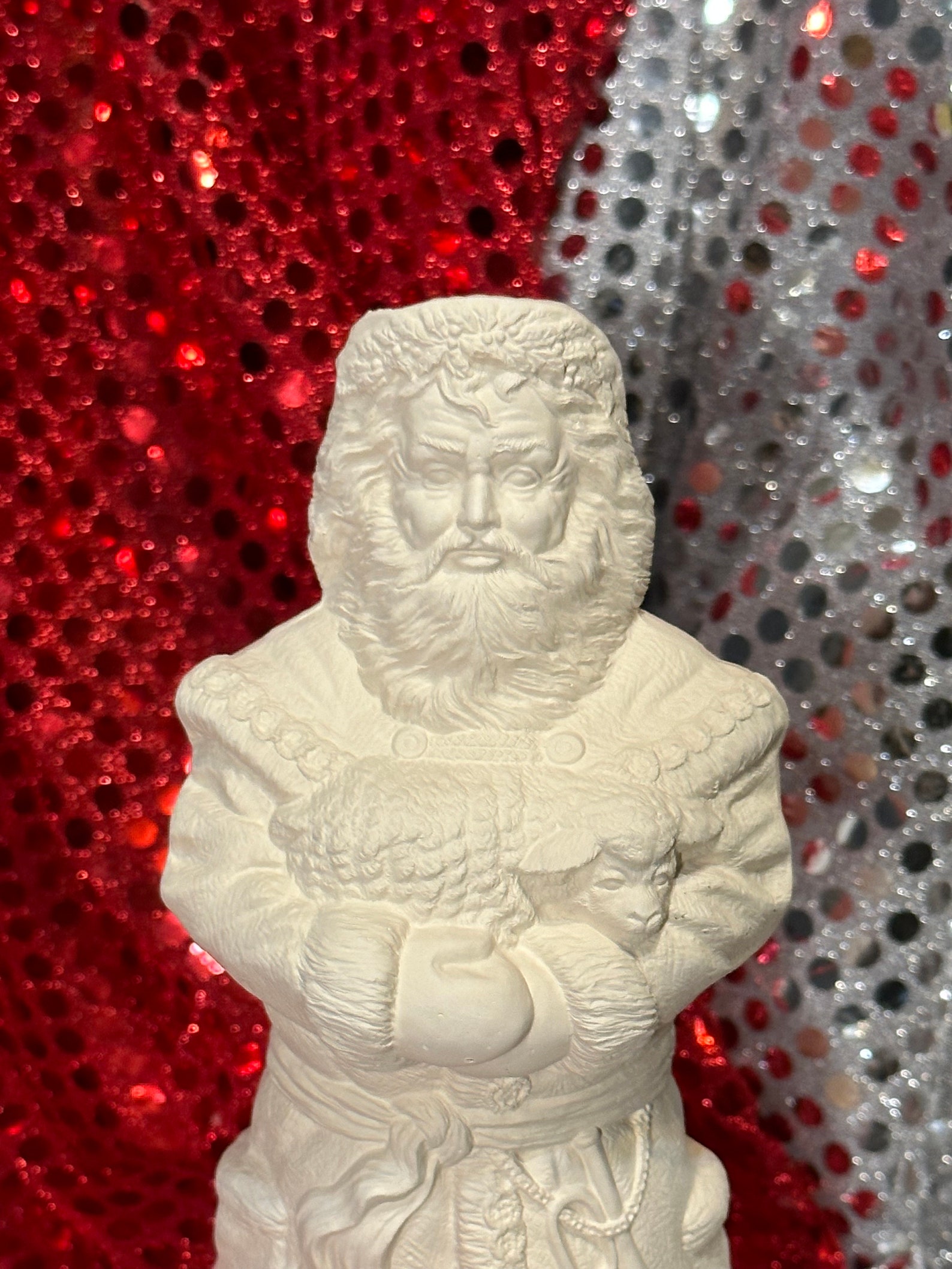 Provincial Santa With Lion and Lamb in Ceramic Bisque Ready to Paint by ...