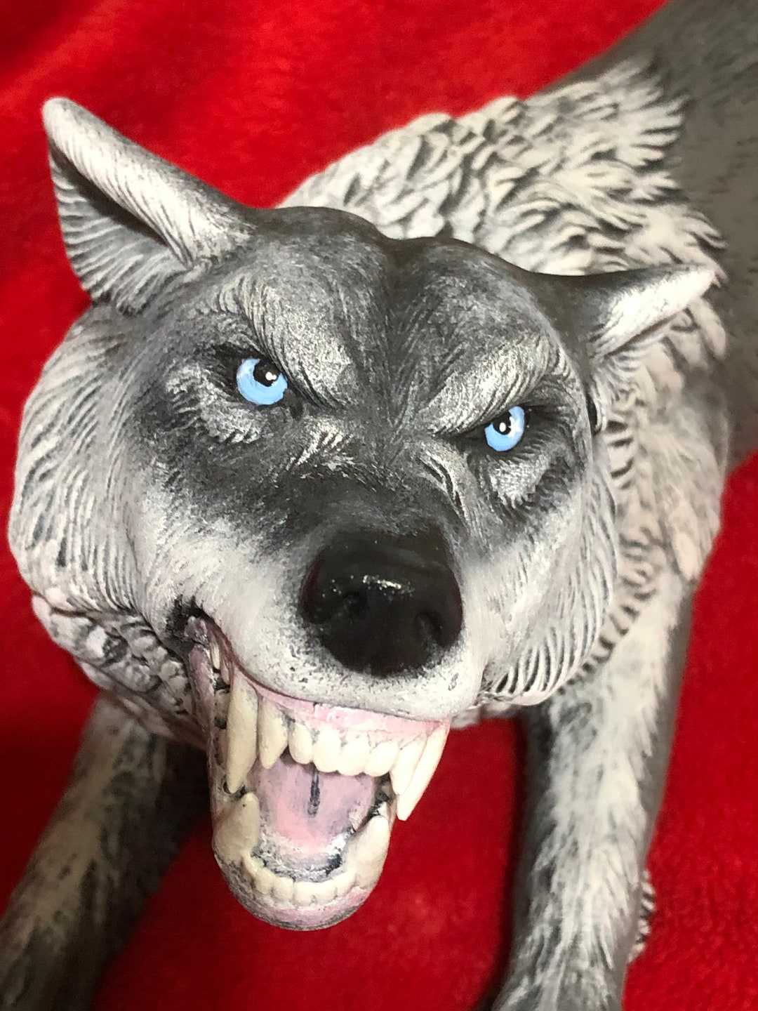 Large Prowling Wolf Dry Brushed Using Mayco Softee Stains - Etsy