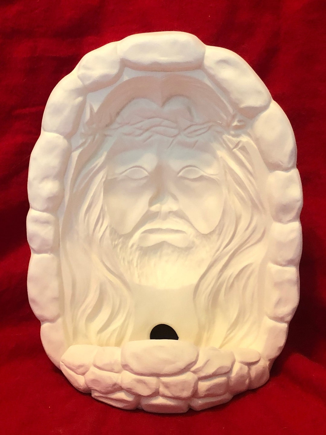 Handmade Jesus Hologram in Ceramic Bisque Ready to Paint by ...