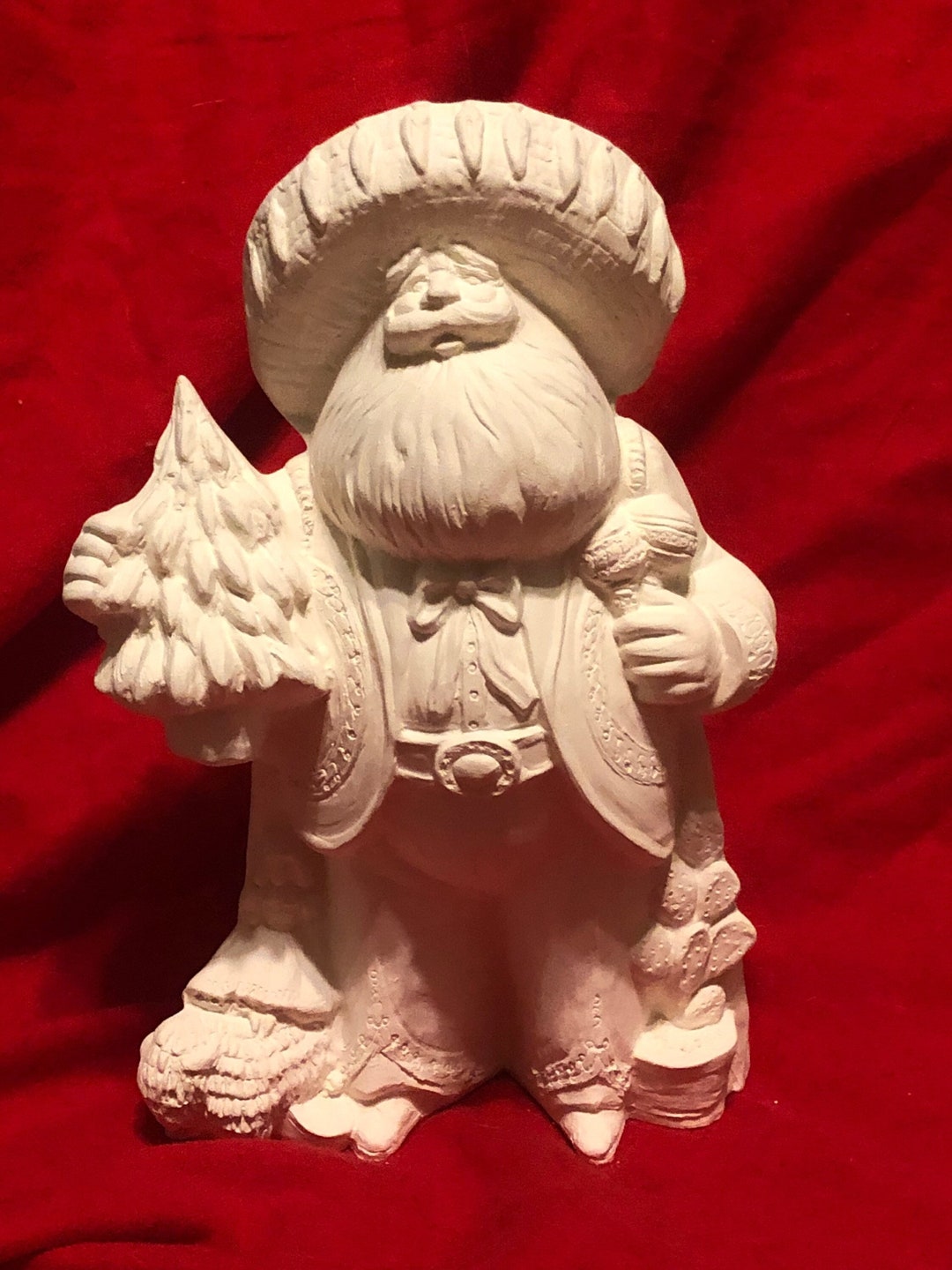 DIY Ready to Paint Santa - Handcrafted Santa Figurine - Festive Holiday ...