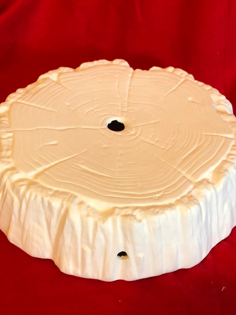 Rare Tree Stump Base With Holes for Lights in Ceramic Bisque | Etsy