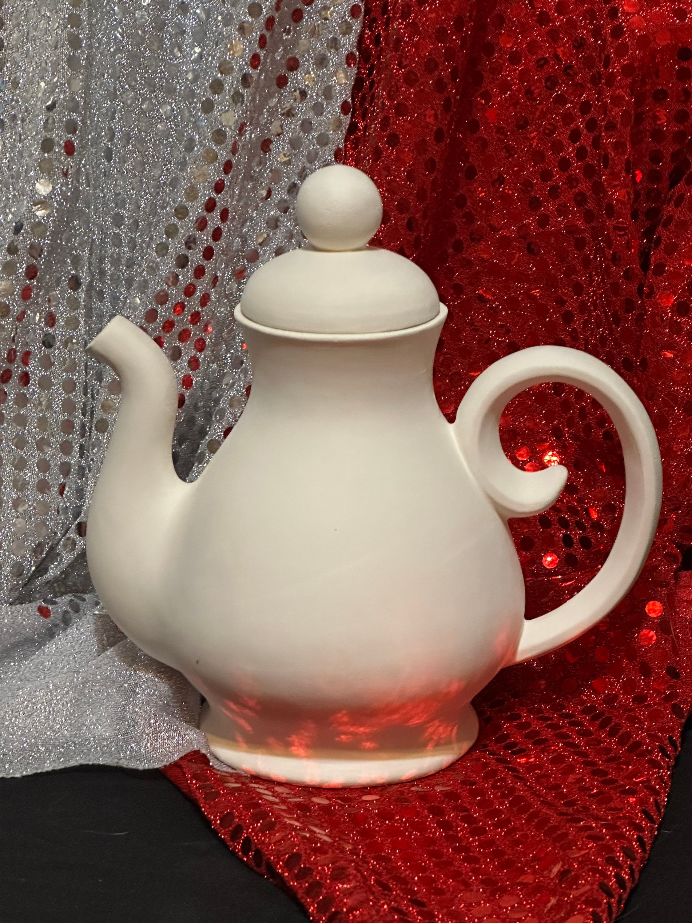 Ceramic Genie Teapot in bisque ready to paint by jmdceramicsart