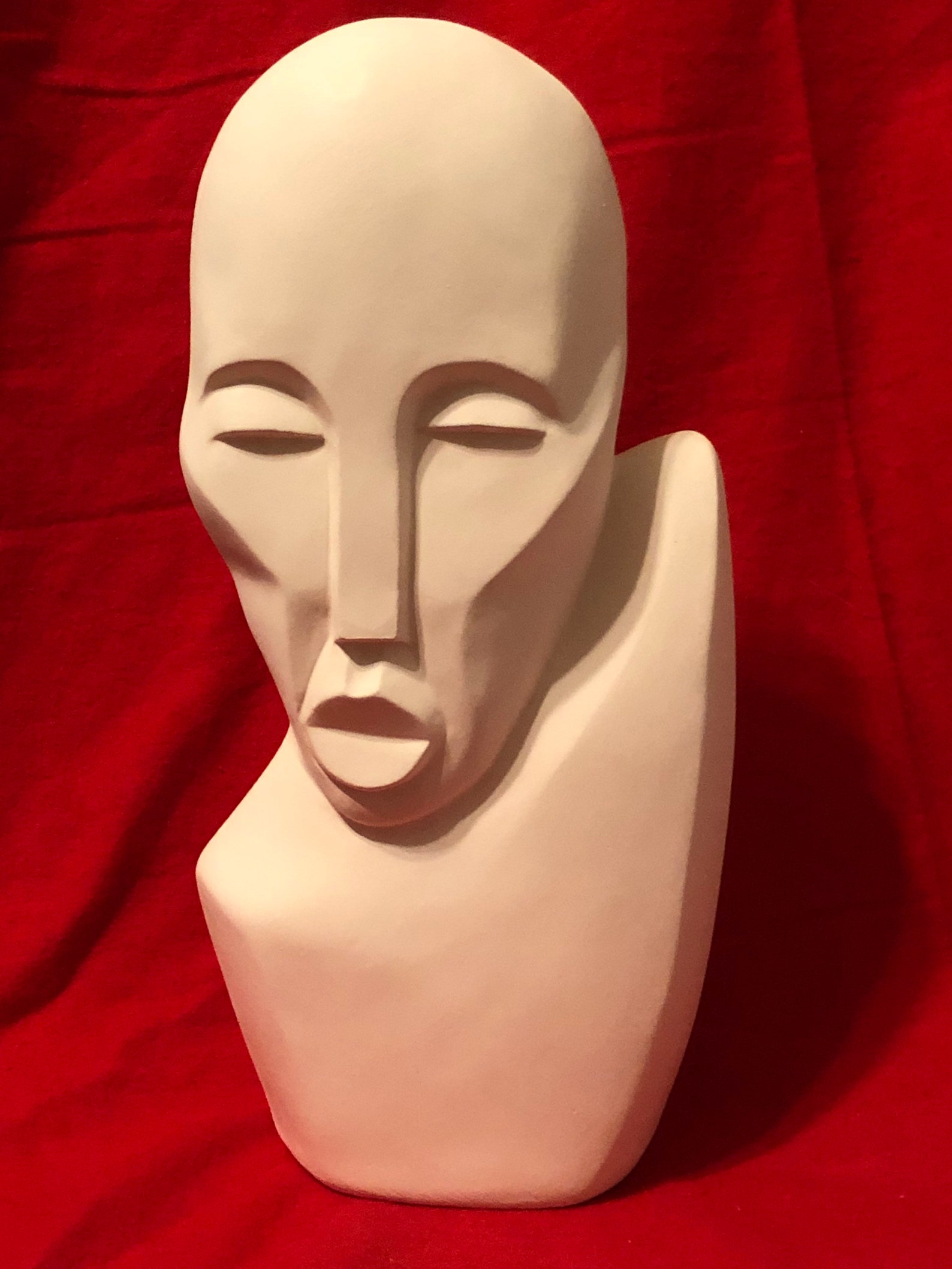 Modern Male Bust in Ceramic Bisque Ready to Paint by - Etsy