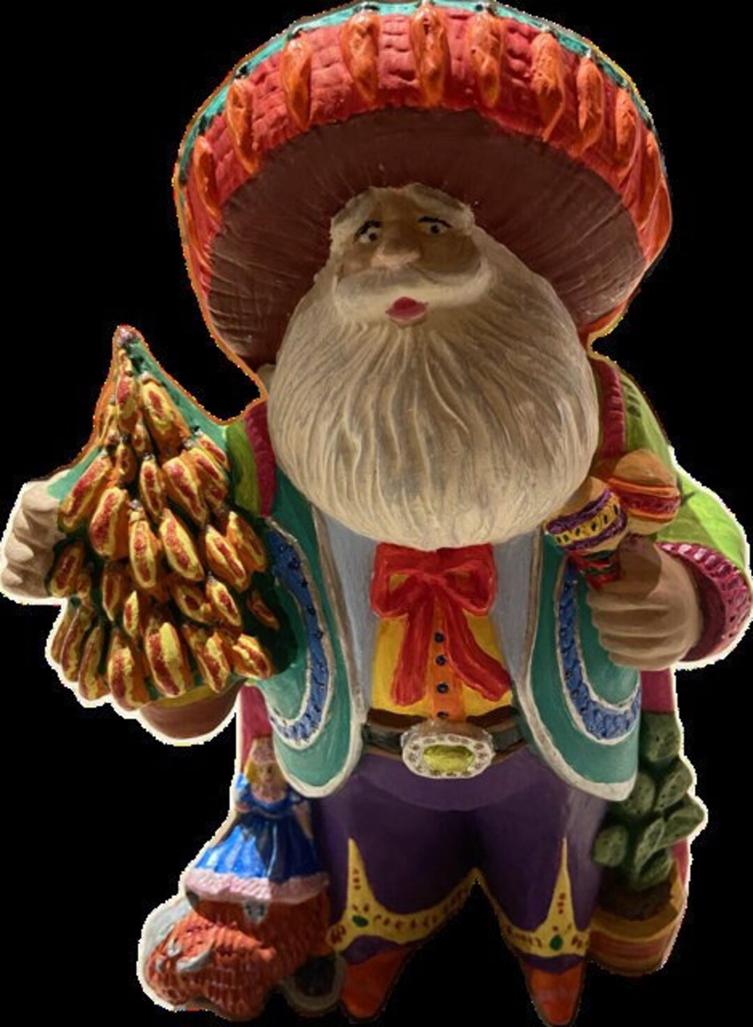 Handcrafted Ceramic Chili Pepper Santa Figurine - Collectible Art - Etsy
