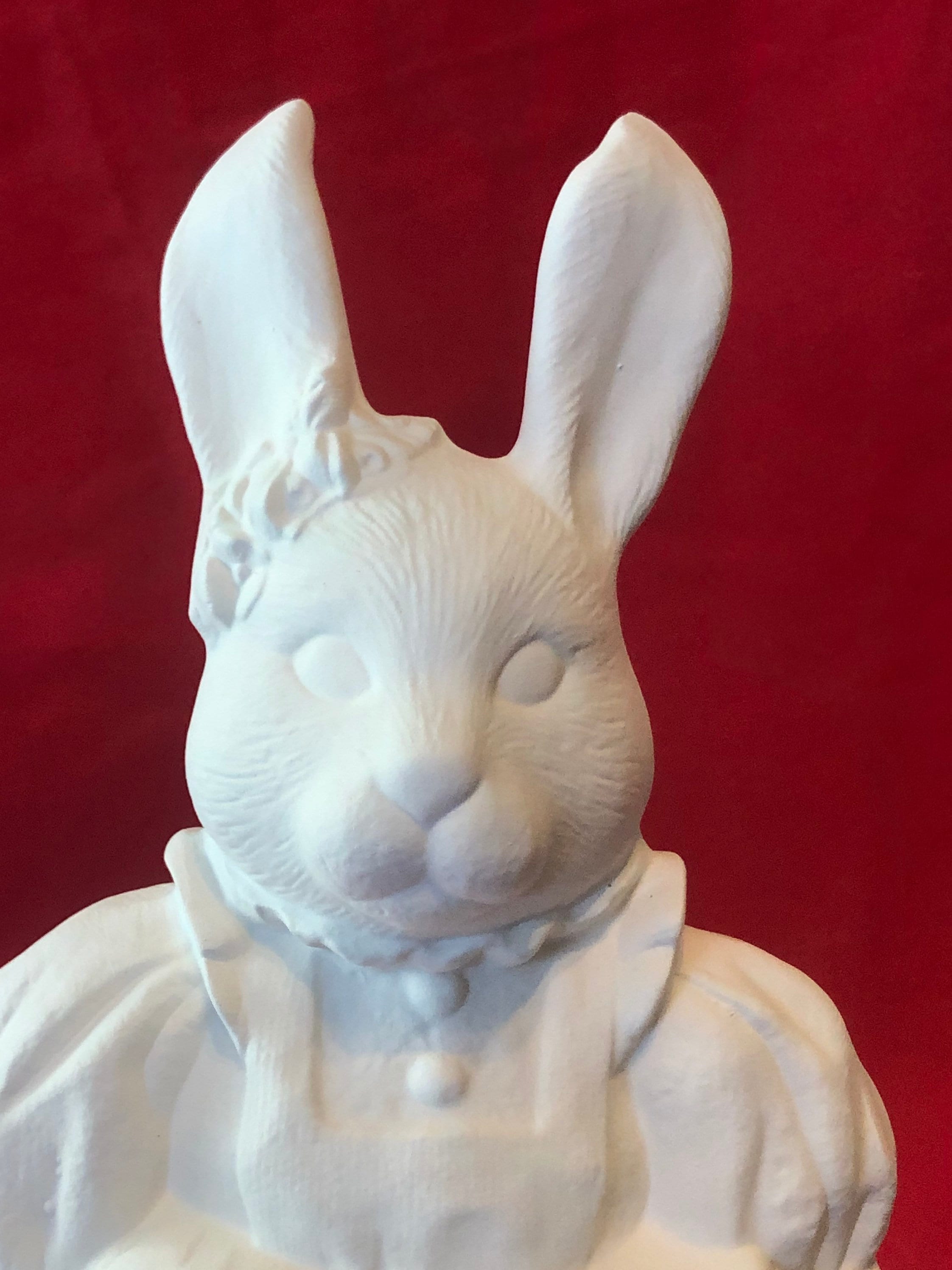 Rare Gare Molds Mama Rabbit in Bisque Ready to Paint by - Etsy