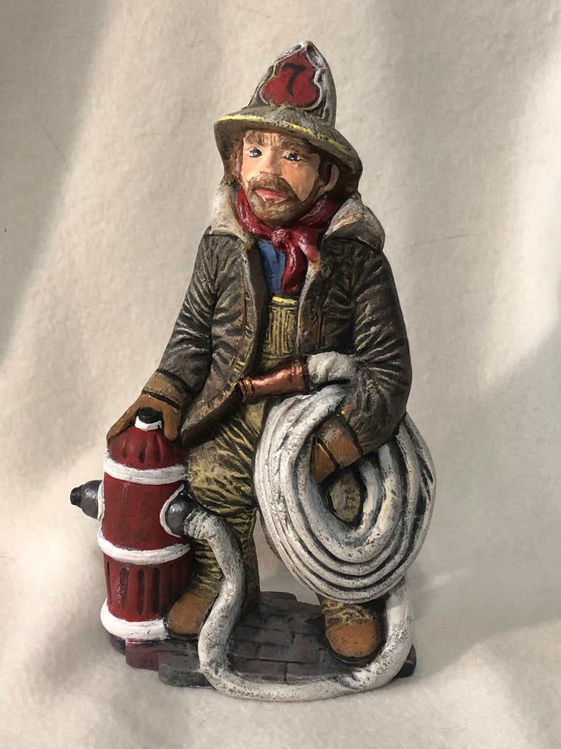 Vintage Fireman Ceramic Art - Etsy