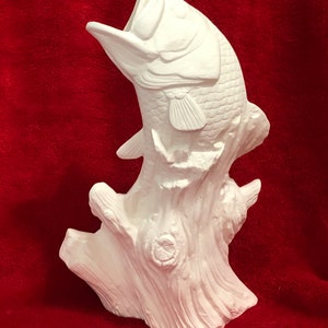 Diy Ceramic Bisque - Ready to Paint Driftwood Bass Sculpture ...
