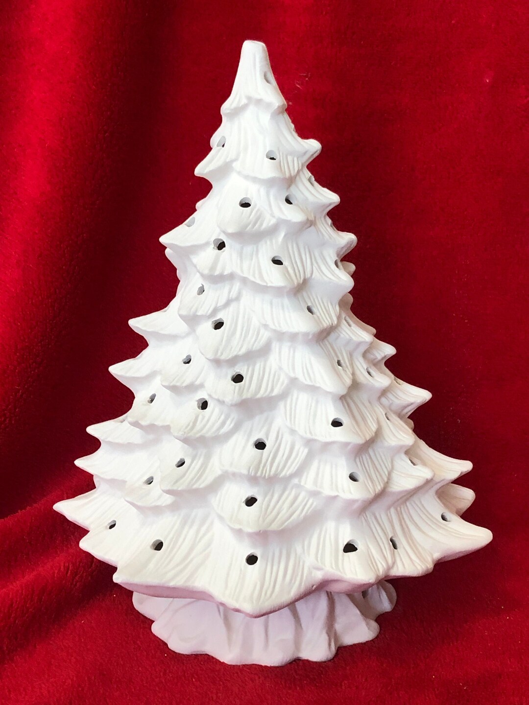Small Christmas Tree in Ceramic Bisque Ready to Paint - Etsy