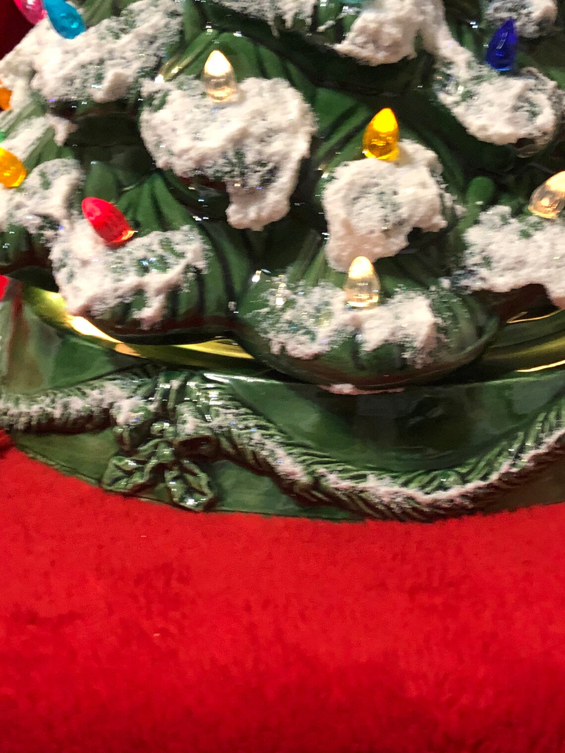 Cramer Molds Green Glazed Christmas Tree With Snow Multicolor - Etsy