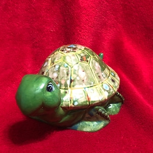 One of a Kind Glazed Ceramic Turtle - Etsy