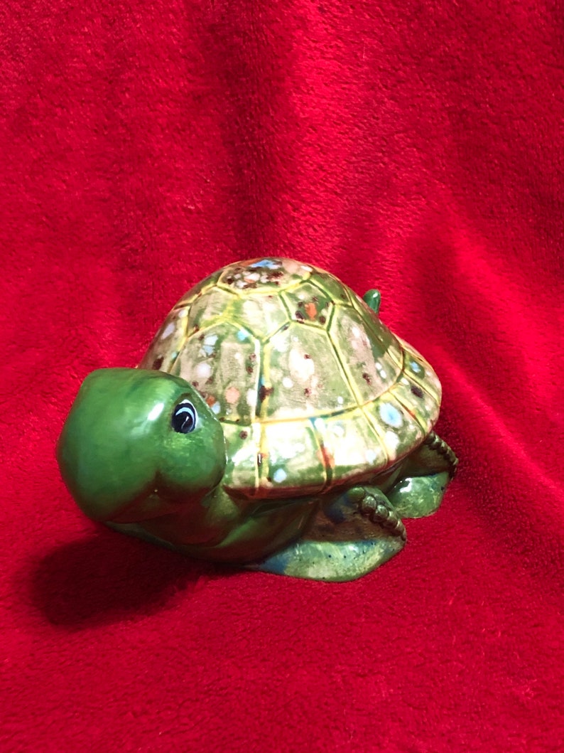 One of a Kind Glazed Ceramic Turtle - Etsy