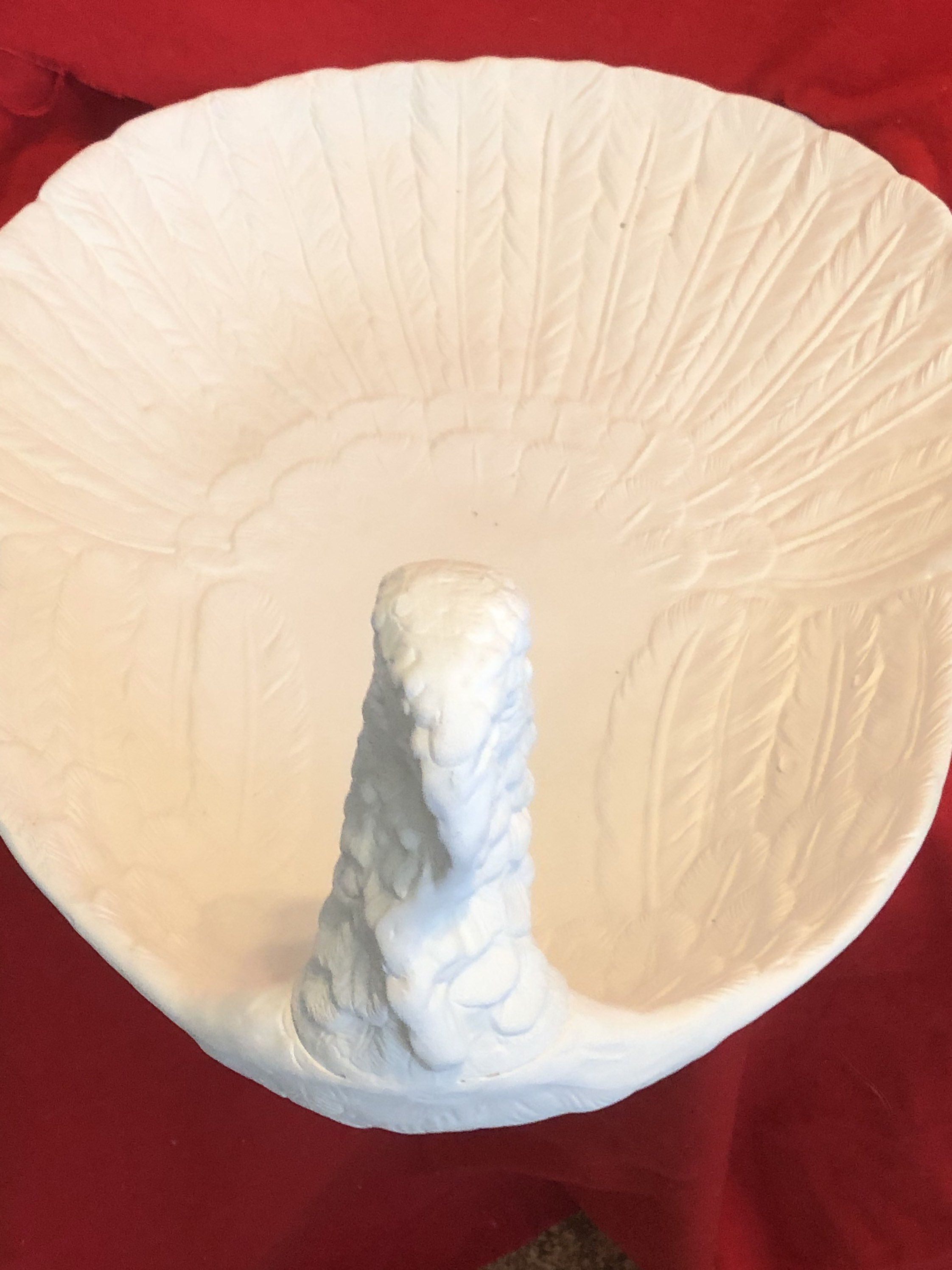 Scioto Molds Ceramic Turkey Platter in Bisque Ready to Paint | Etsy